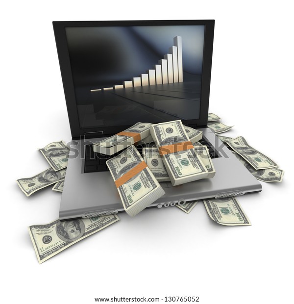 Portable Computer Growth Chart Keyboard Cover Stock Illustration ...