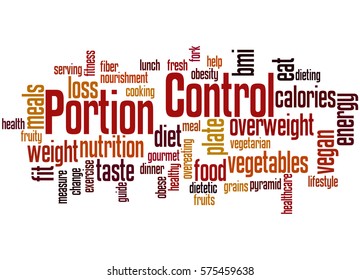 Portion Control Word Cloud Concept On 스톡 일러스트 575459638 | Shutterstock