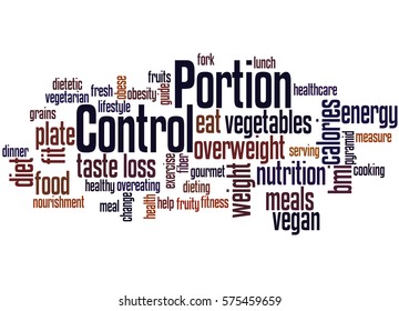 Portion Control Word Cloud Concept On Stock Illustration 575459659 ...