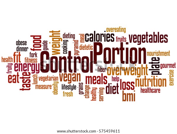 Portion Control Word Cloud Concept On Stock Illustration 575459611 ...