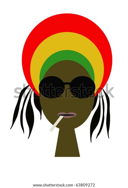 Portrait Rasta Man Stock Illustration 63809272 | Shutterstock