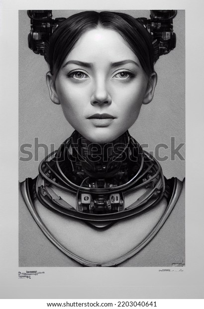 Portrait Transhumanism Stock Illustration 2203040641 | Shutterstock