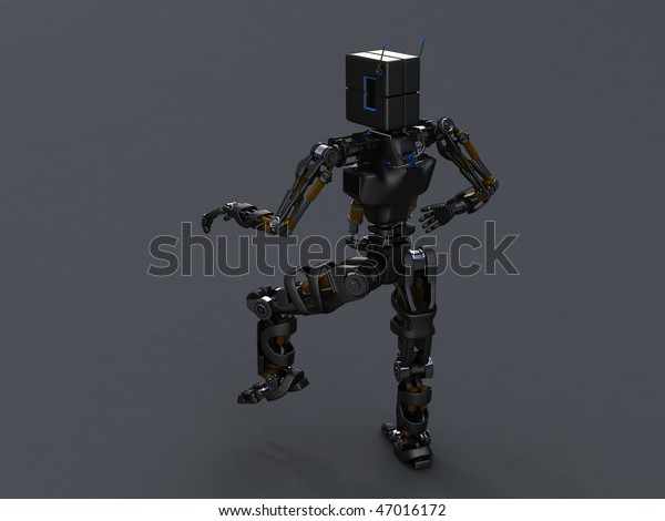 Pose Robot Rear View Stock Illustration 47016172 | Shutterstock