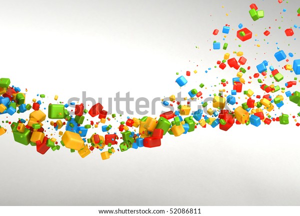 Positive Cubes Abstract Background Stock Illustration 52086811 ...