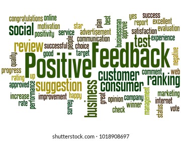Positive Feedback Word Cloud Concept On Stock Illustration 1018908697 ...