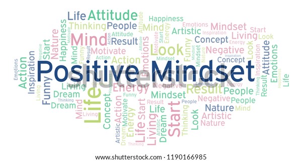 Positive Mindset Word Cloud Made Text Stock Illustration 1190166985 ...