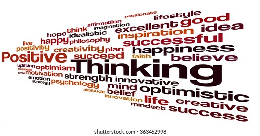 Positive Thinking Word Cloud Positive Thinking Stock Illustration ...