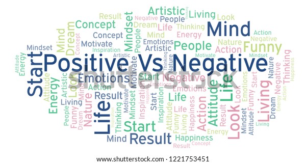 Positive Vs Negative Word Cloud Made 스톡 일러스트 1221753451 | Shutterstock