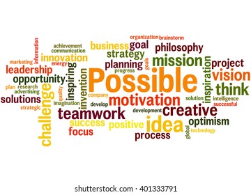 Possible Word Cloud Concept On White Stock Illustration 401333791 ...