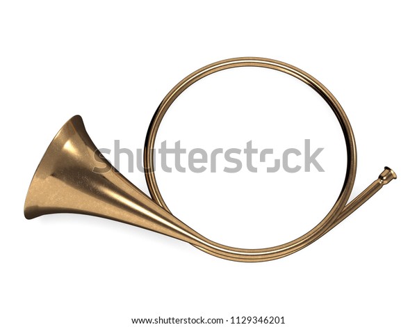 Post Horn 3d Rendering Stock Illustration 1129346201