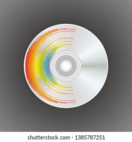 Poster Disk Player Record Rainbow Colors Stock Illustration 1385787251 ...