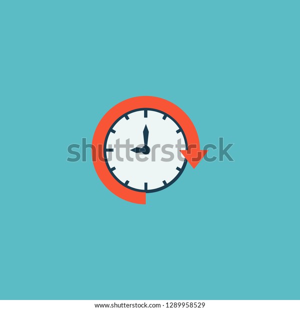Postpone Icon Flat Element Illustration Postpone Stock Illustration ...