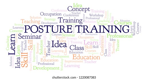 Posture Training Word Cloud Stock Illustration 1220087383 | Shutterstock