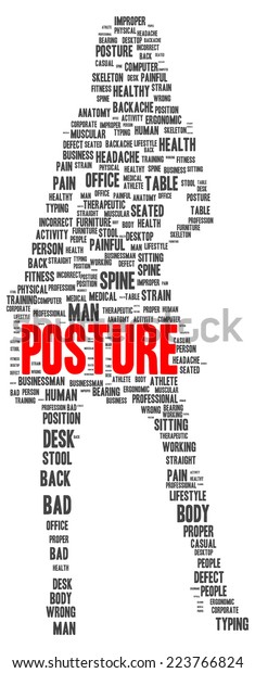 Posture Word Cloud Shape Concept Stock Illustration 223766824 ...