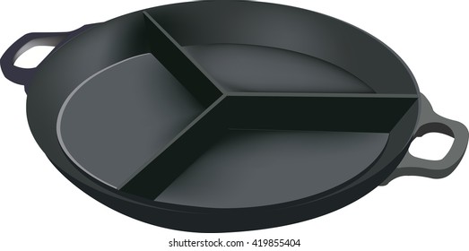 Pot Three Compartments Stock Illustration 419855404 | Shutterstock