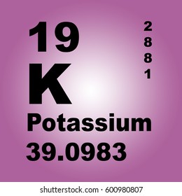 Potassium Periodic Table Elements Stock Illustration 600980807 ...
