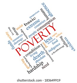 Poverty Word Cloud Concept Angled Great Stock Illustration 183649919 ...