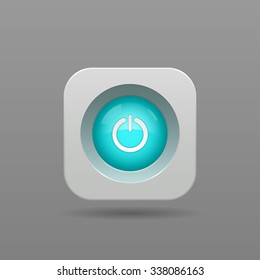 Power Button App Icon 스톡 일러스트 338086163 | Shutterstock