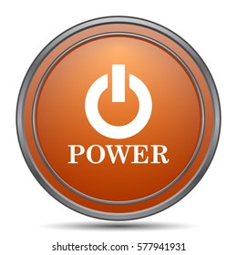 Power Button Icon Orange Internet Button Stock Illustration 577941931 ...