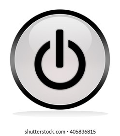 Black On Yellow Power Icon Vector Stock Vector (Royalty Free) 704983675 ...