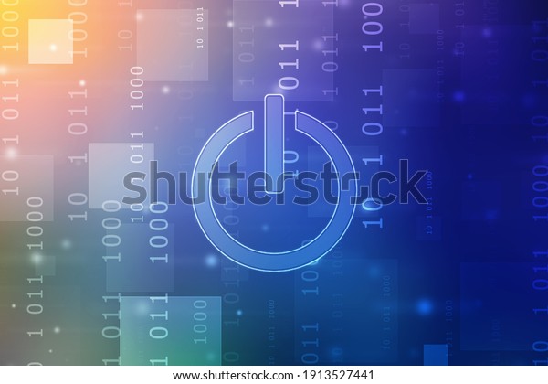 Power Button Technology Background Innovation Switch Stock Illustration ...