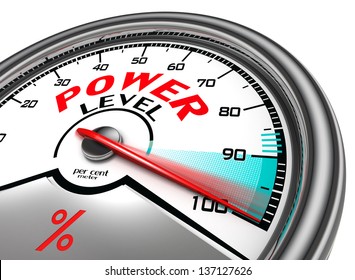 Power Level Conceptual Indicator Meter Isolated Stock Illustration ...