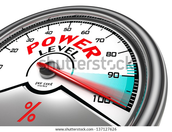 Power Level Conceptual Indicator Meter Isolated Stock Illustration ...