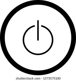Power Off Button Icon White Background 스톡 일러스트 1573575100 | Shutterstock