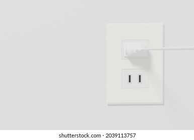 Power Plug Plugged Into Outlet Illustration Stock Illustration ...