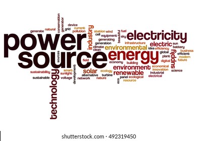 Power Source Word Cloud Concept Stock Illustration 492319450 | Shutterstock