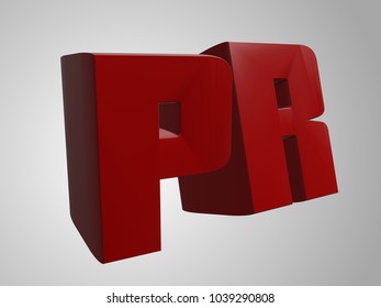 Pr 3d Word Render Stock Illustration 1039290808 | Shutterstock