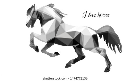 Prancing Horse Vectorisolated Image On White 库存矢量图（免版税）1494771590 ...