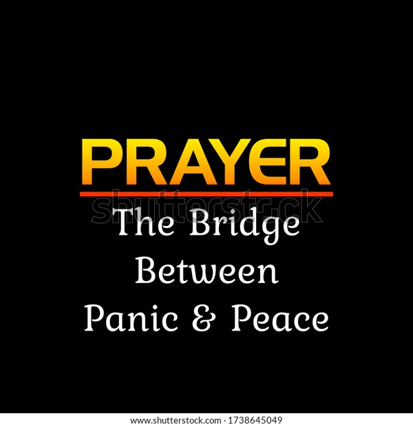 Prayer Bridge Between Panic Peace Motivational Stock Illustration ...