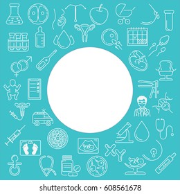 Pregnant Obstetrics Concept Different Obstetrics Elements Stock ...