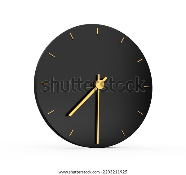 Premium Gold Clock Icon Isolated Half Stock Illustration 2203211925 ...