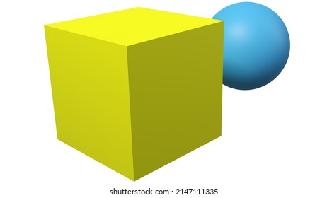 Preposition Ball Box 3d Renderinga Preposition Stock Illustration ...