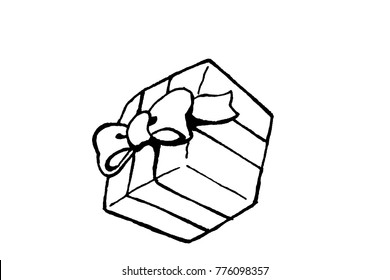 Present Line Drawing Stock Illustration 776098357 | Shutterstock