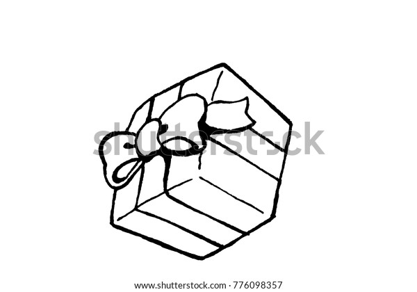 Present Line Drawing Stock Illustration 776098357 | Shutterstock
