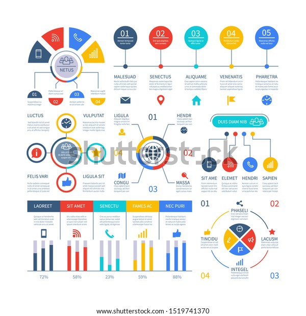 Presentation Infographics Flowchart Timeline Process Chart Stock ...