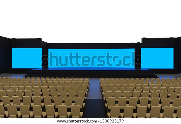 Presentation Stage 3d Rendering Screen Stock Illustration 1330923179 ...