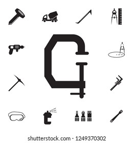 Press Icon Set Construction Tools Icons Stock Illustration 1249370302 ...