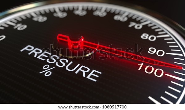 Pressure Meter Indicator 3d Rendering Stock Illustration 1080517700