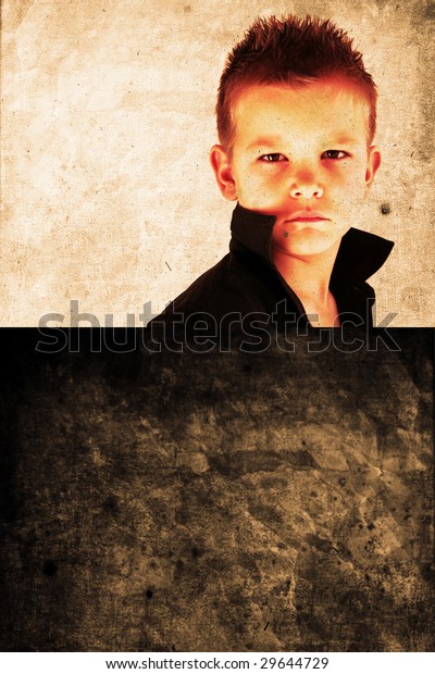 Pretty Boy Looking Behind Stock Illustration 29644729 | Shutterstock
