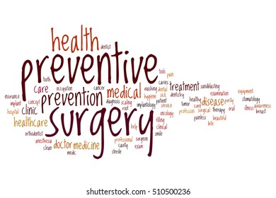 Preventive Surgery Word Cloud Concept Stock Illustration 510500236 ...