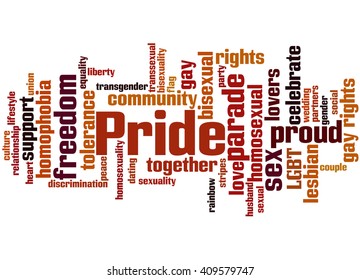 Pride Word Cloud Concept On White Stock Illustration 409579747 ...