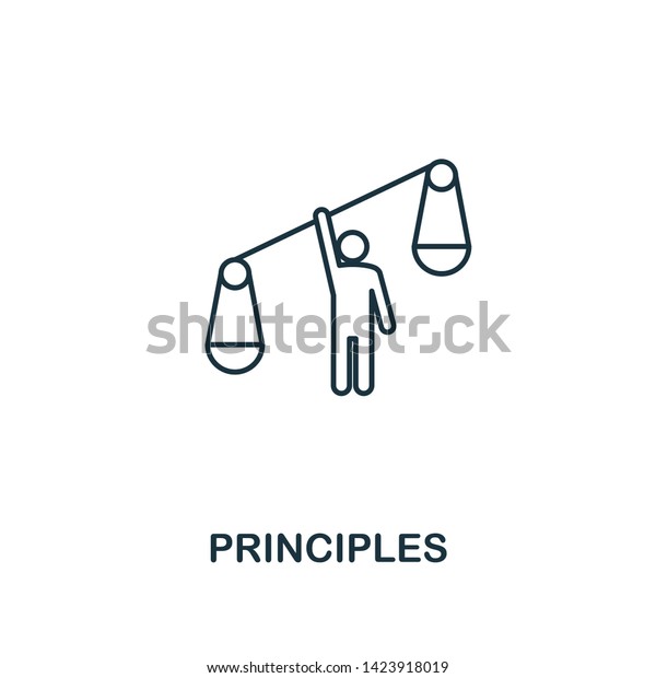 Principles Icon Thin Line Design Symbol Stock Illustration 1423918019 ...