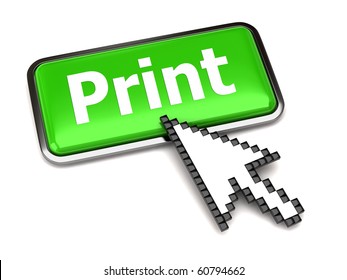Print Button Arrow Cursor 스톡 일러스트 60794662 | Shutterstock