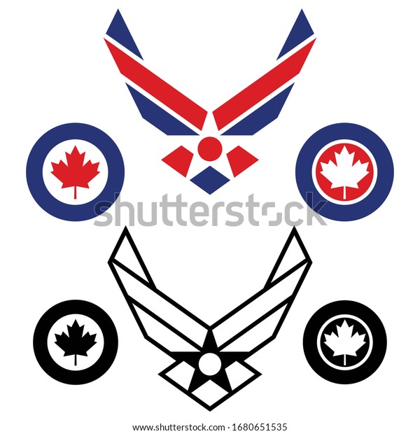Printable Editable Air Force Logo: ilustrações stock 1680651535 ...
