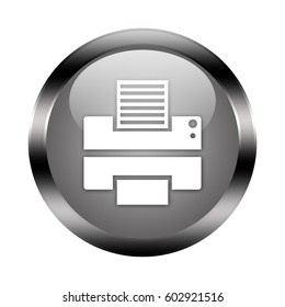 Printer Button Isolated 3d Illustration Stock Illustration 602921444 ...