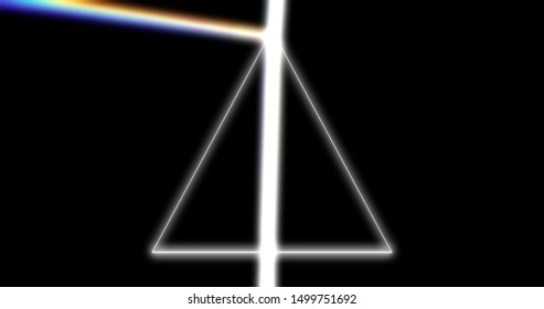 Prism Refracting Light Rays 3d Render Stock Illustration 1499751692 ...